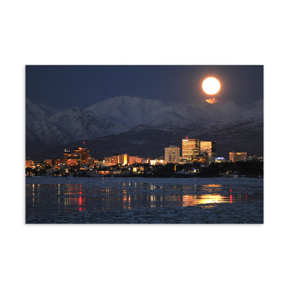 Anchorage Night Skyline Postcard – Anchorage Daily News Store